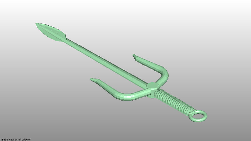 Short-handled Trident - Type 3 3D model | CGTrader