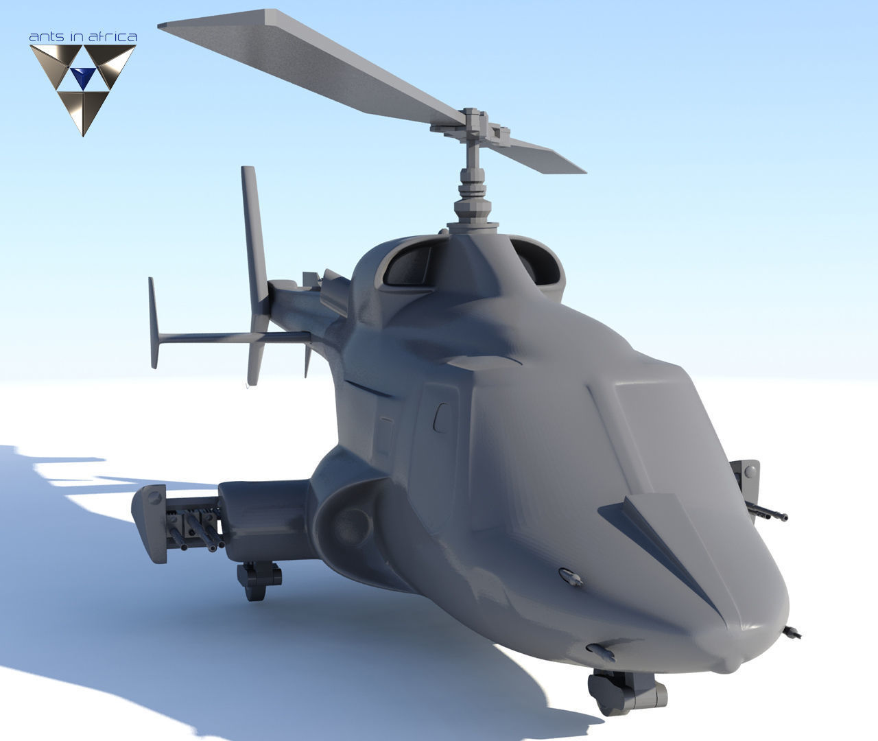 Airwolf Bell 222 Replica 3D model 3D printable | CGTrader