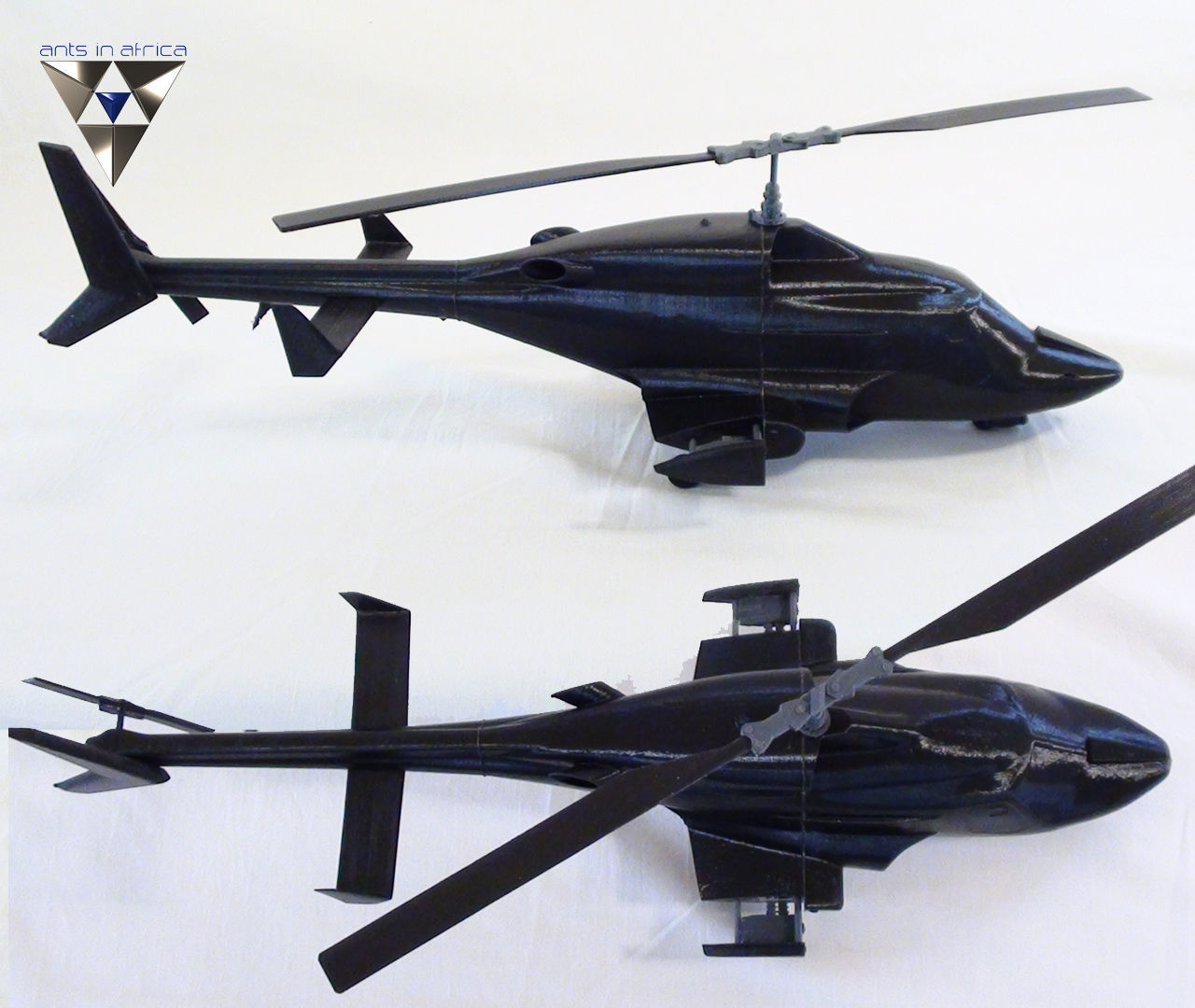 Airwolf Bell 222 Replica 3D model 3D printable | CGTrader