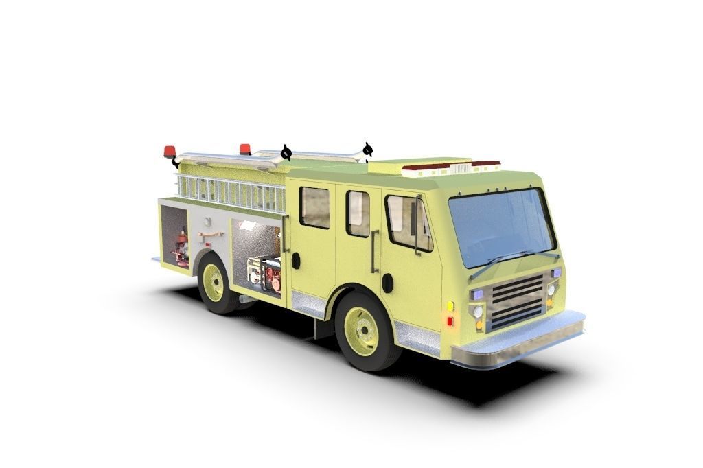 Fire Rescue Truck 3D model | CGTrader