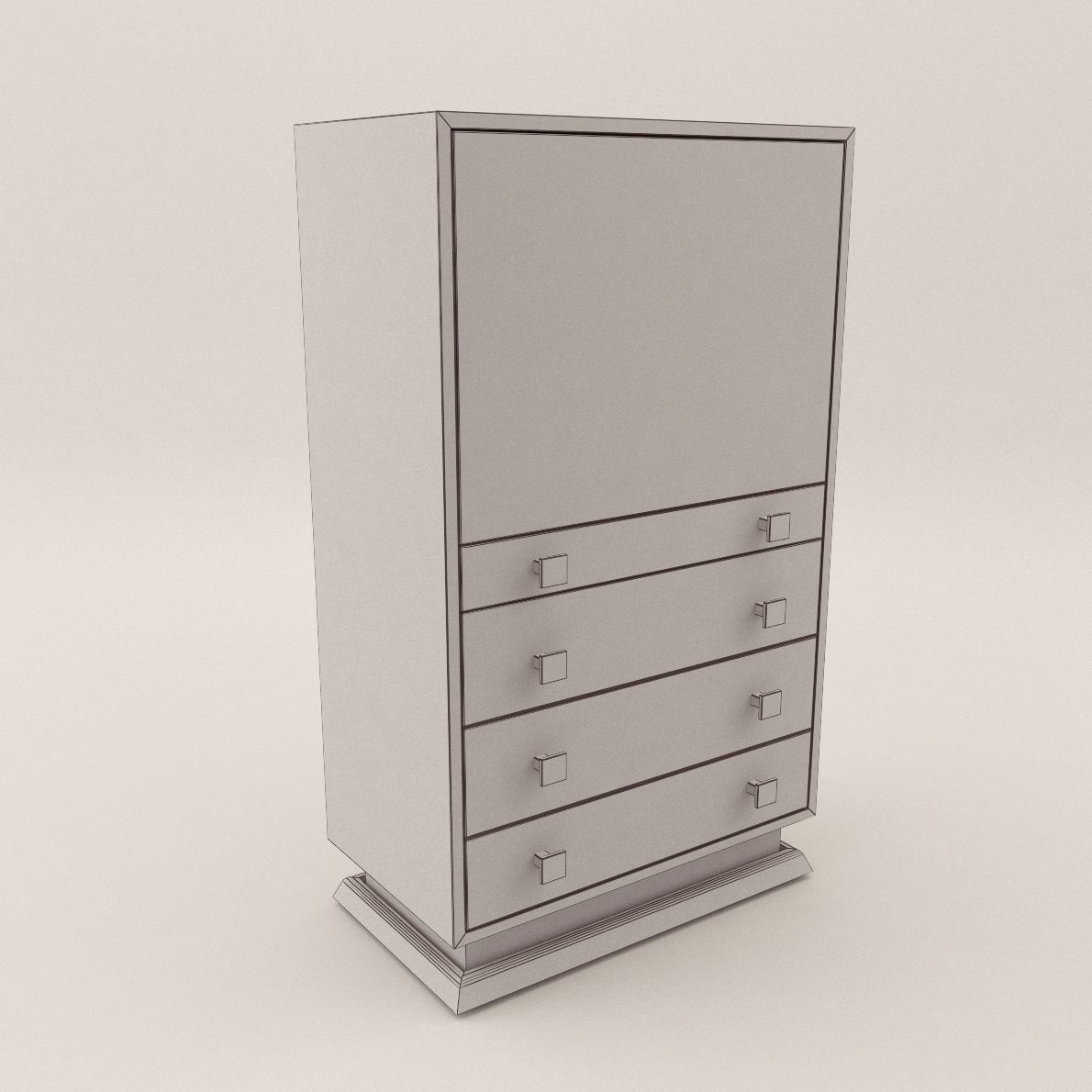 Bar commode - Art Deco style 3D model | CGTrader