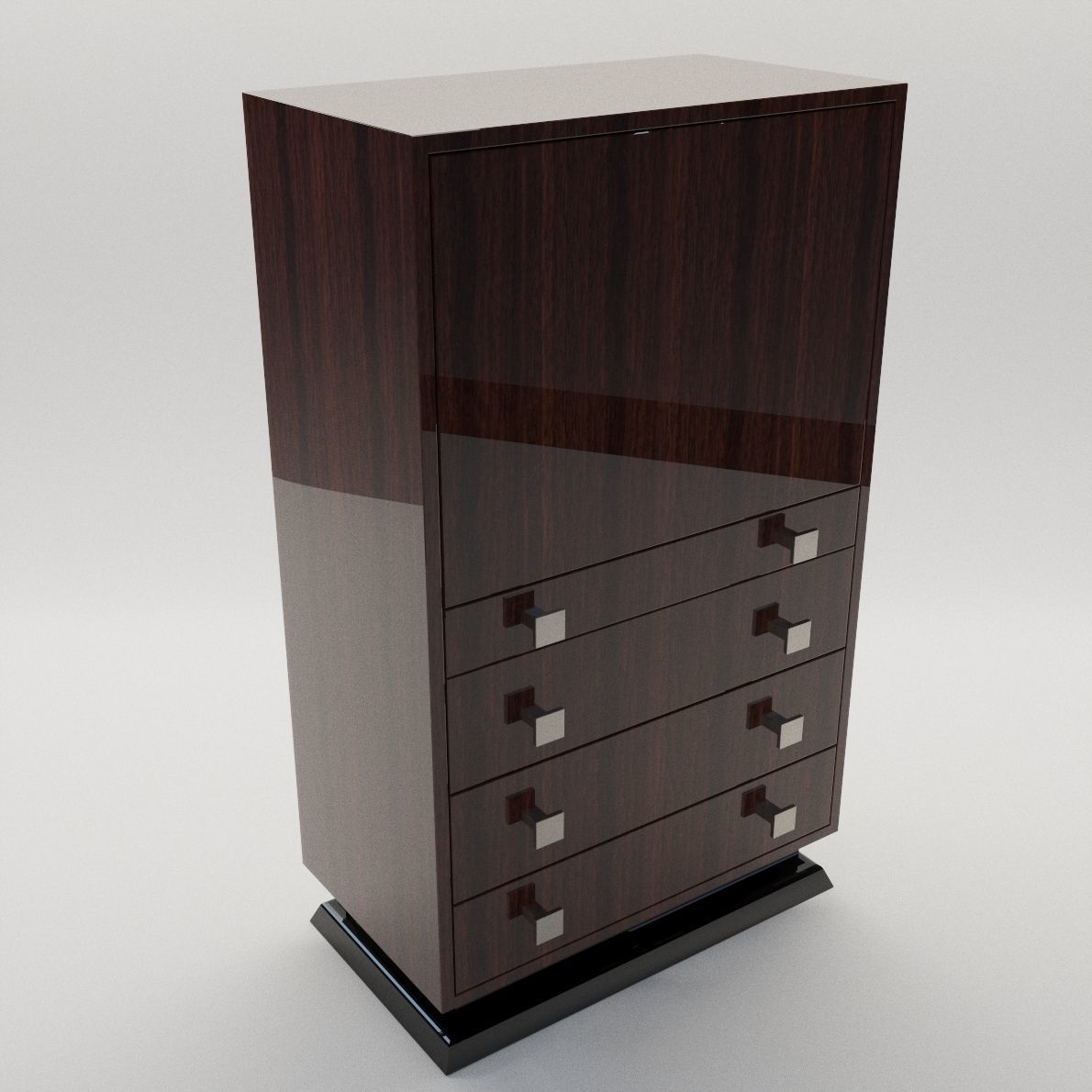 Bar commode - Art Deco style 3D model | CGTrader