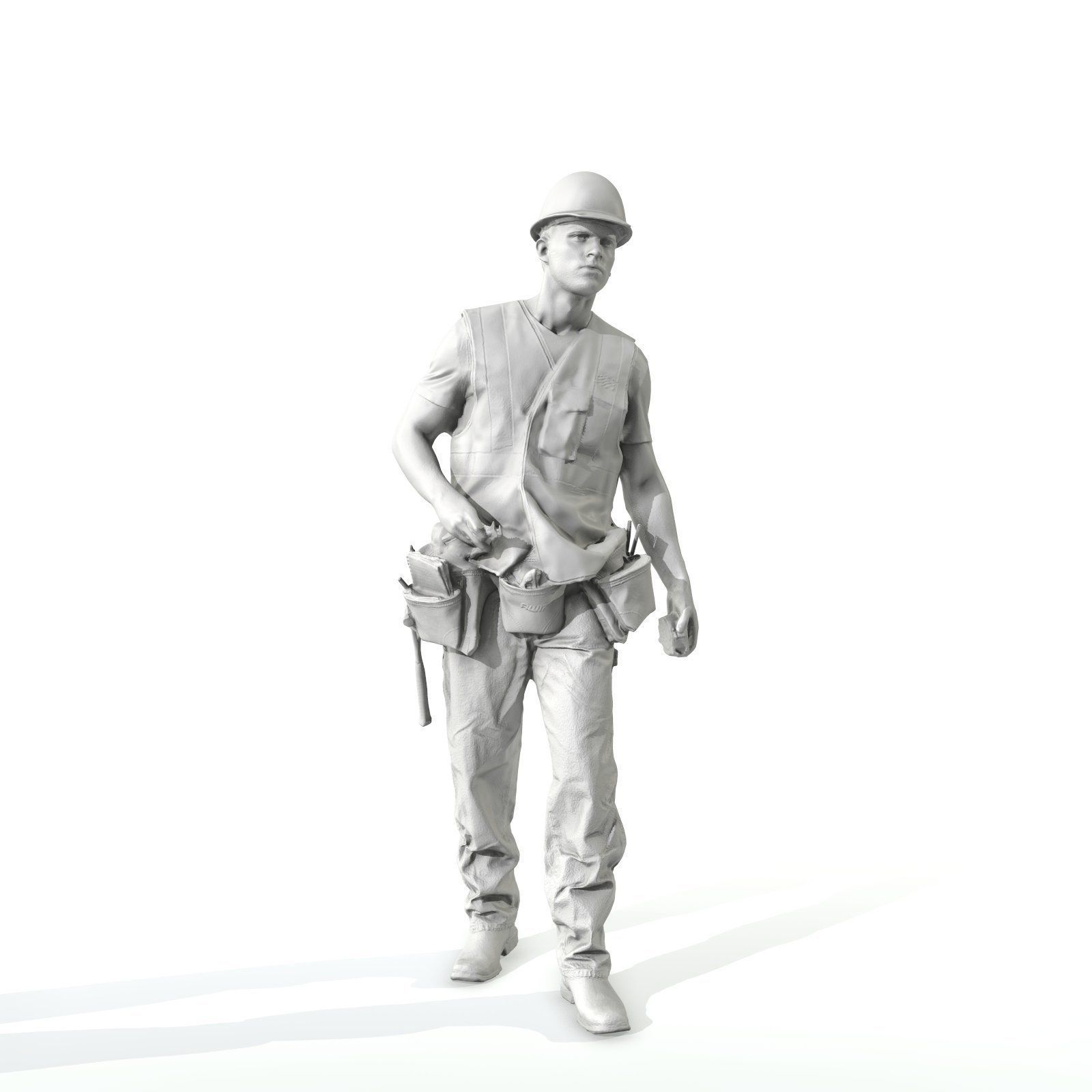 Construction Worker Holding Tools WMan0302-HD2-O01P01-S 3D model | CGTrader
