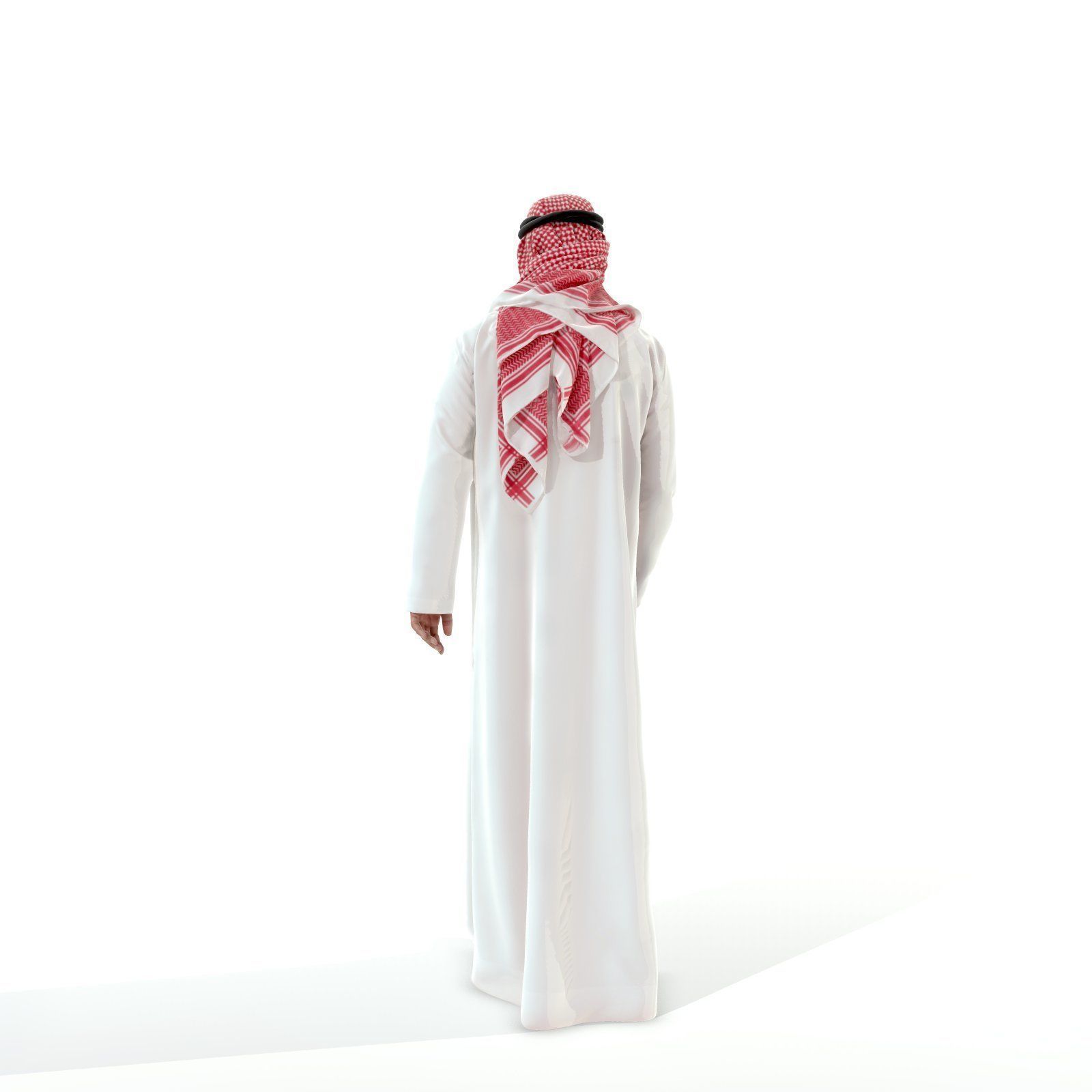 Standing Arab Man Wearing White Thawb ArMan0004-HD2-O01P02-S 3D model ...