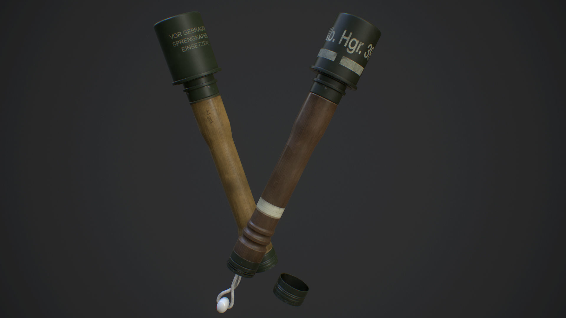 3D model German WW2 Hand Grenades VR / AR / low-poly | CGTrader