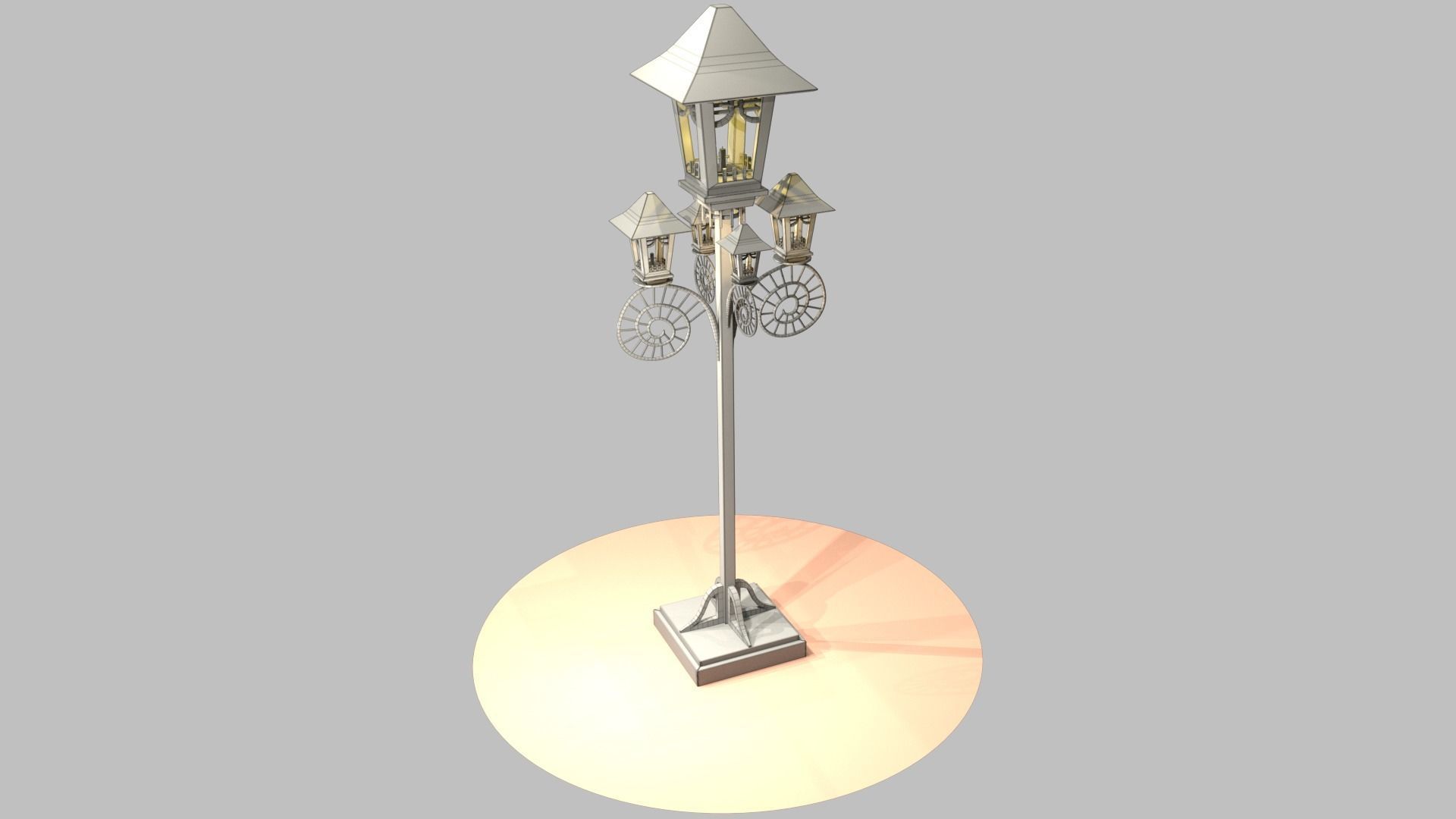 Wooden Lampost 3D model | CGTrader