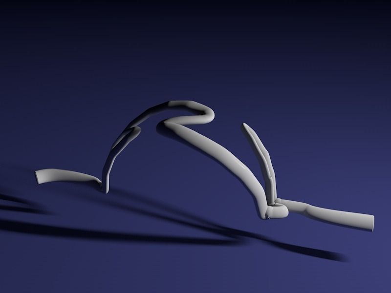 Curved line free 3D model 3D printable | CGTrader