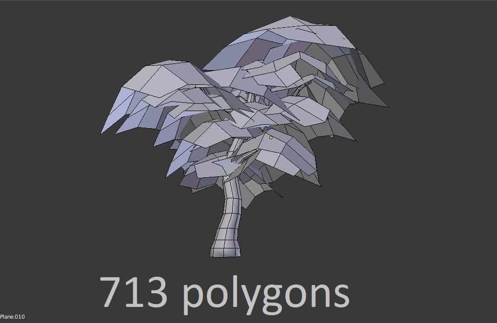 3D model low poly leaf tree VR / AR / low-poly | CGTrader