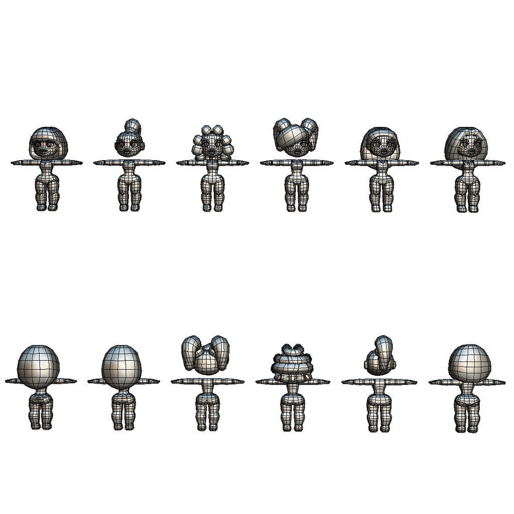 3D model Volleyball Girls - Proto Series VR / AR / low-poly rigged ...