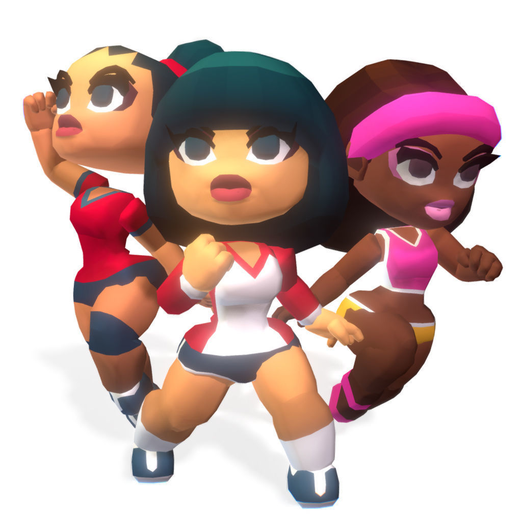 3D model Volleyball Girls - Proto Series VR / AR / low-poly rigged ...