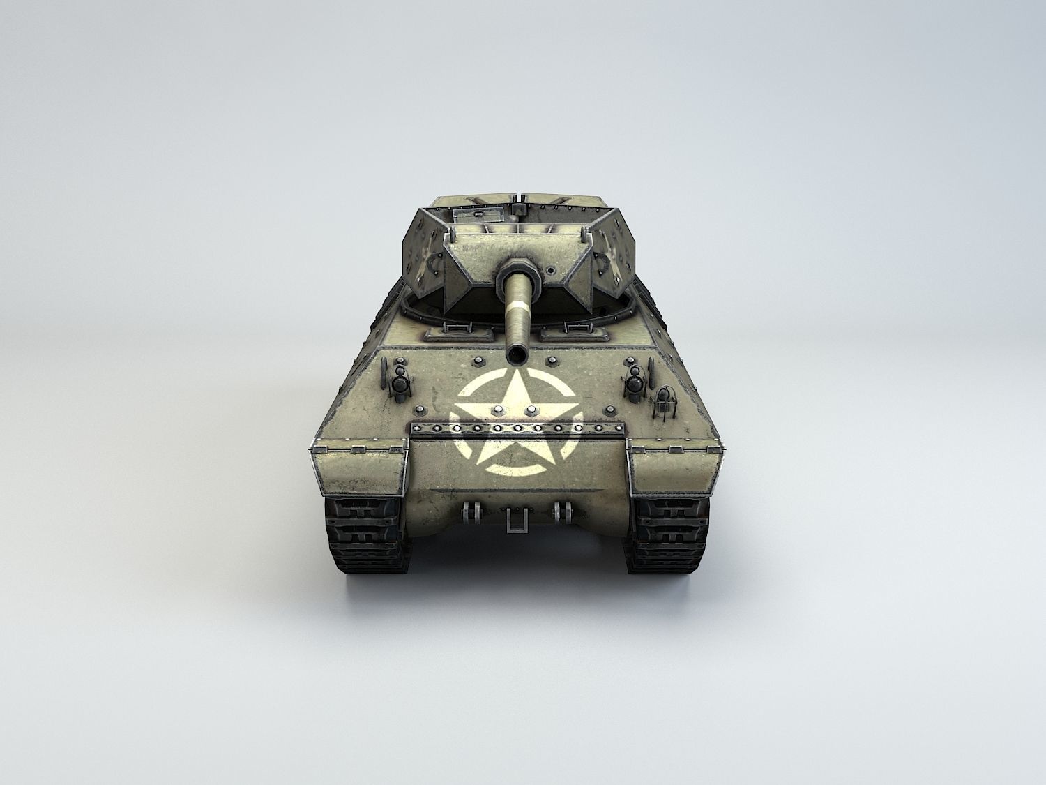 3D model Low Poly M10 Wolverine tank destroyer VR / AR / low-poly ...