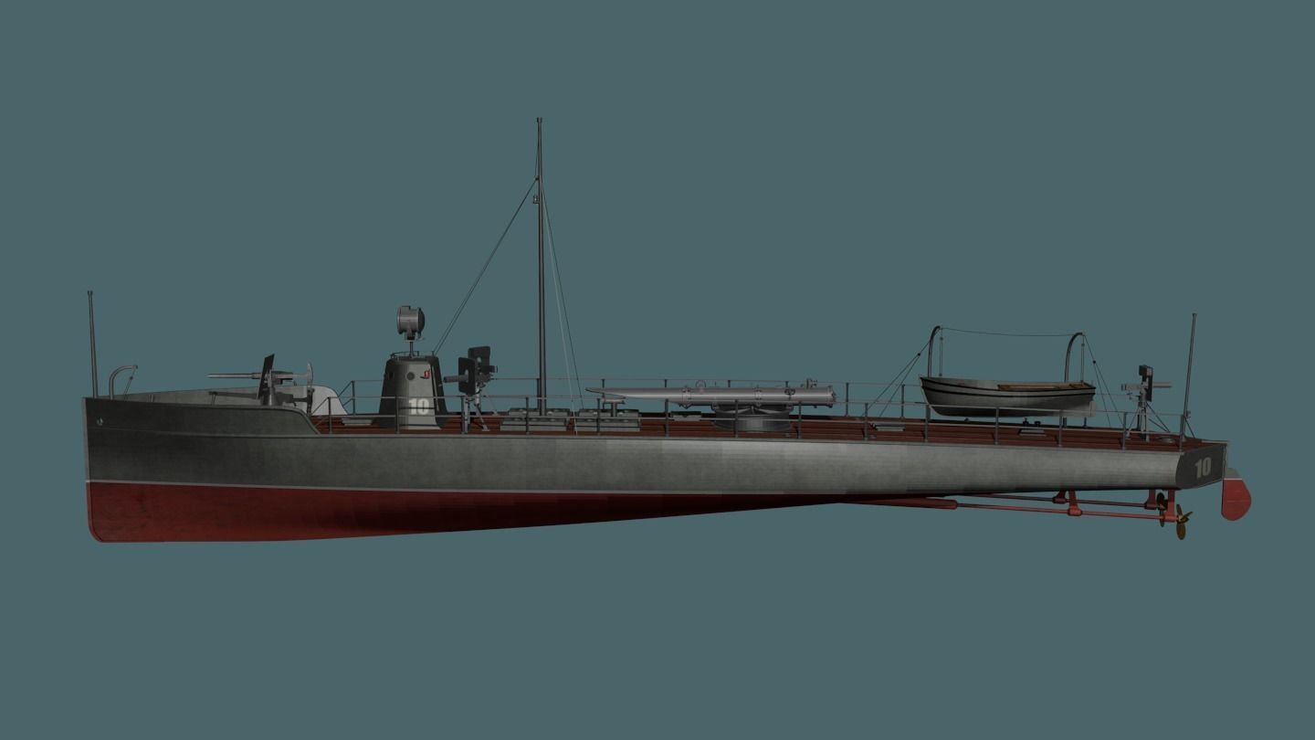 Mine boat Gazolinka 3D model | CGTrader