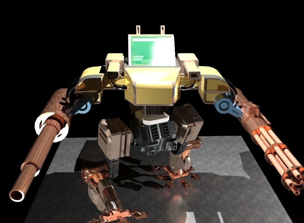 Mechanical Robot V1 3D model rigged | CGTrader