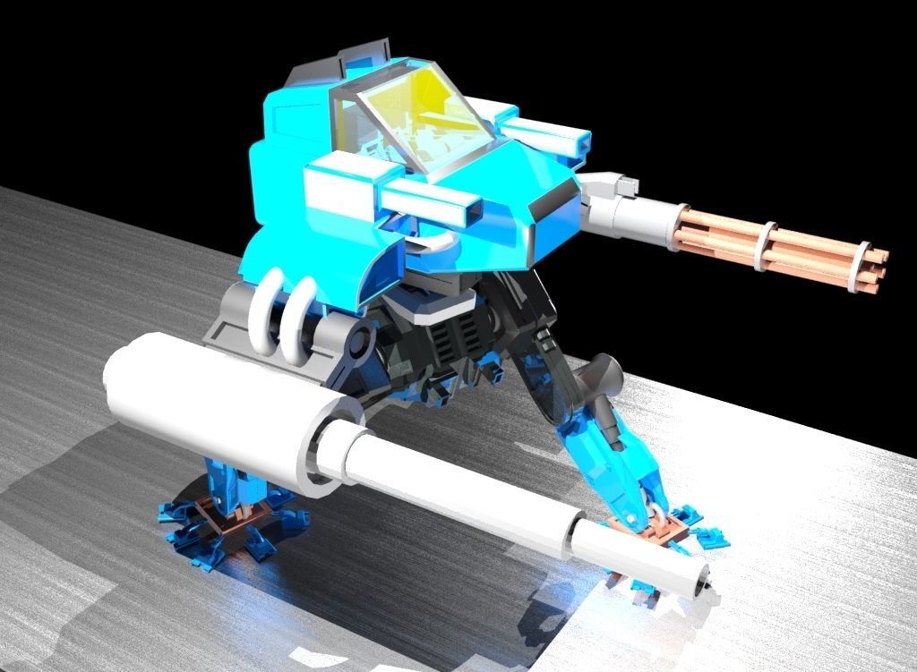 Mechanical Robot V1 3D model rigged | CGTrader