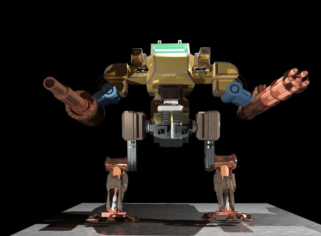 Mechanical Robot V1 3D model rigged | CGTrader