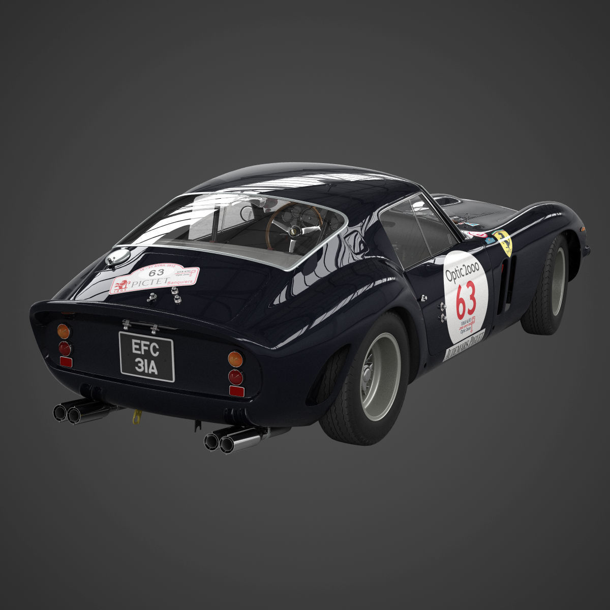 Ferrari 250 GTO - 4219GT - Complete 3D model | CGTrader