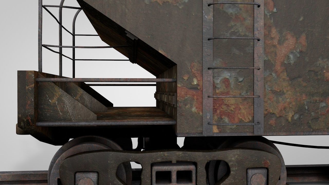 Rusty Hopper Wagon 3D model | CGTrader