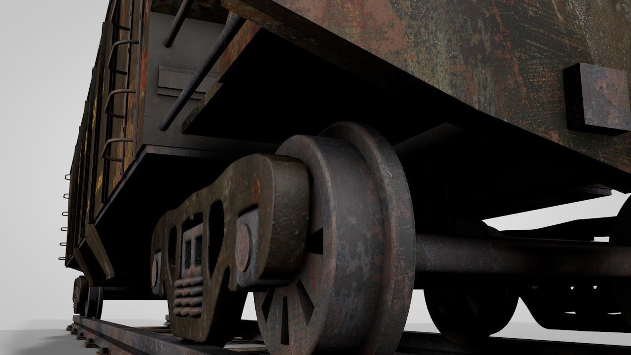 Rusty Hopper Wagon 3D model | CGTrader