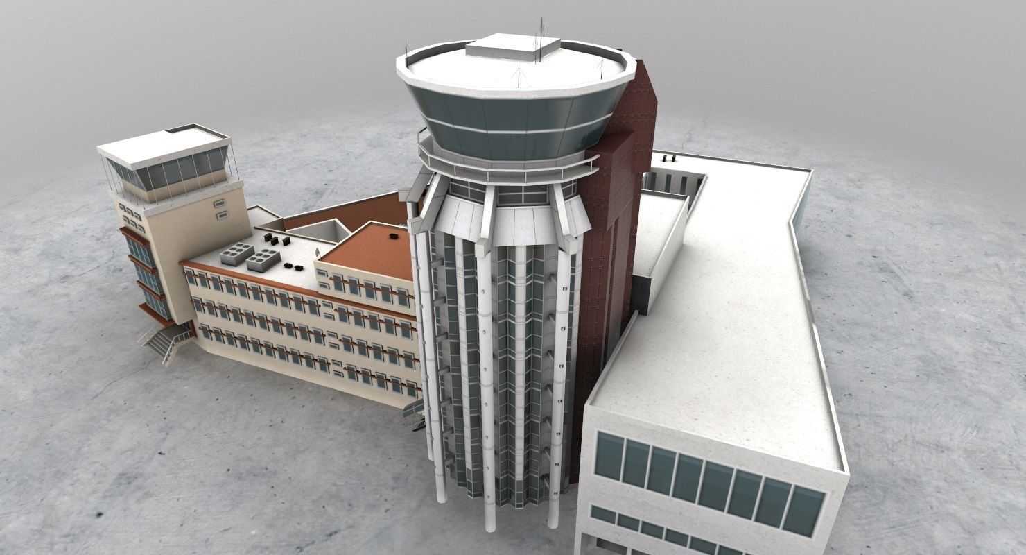 3D model LFMN Airport Control Point VR / AR / low-poly | CGTrader