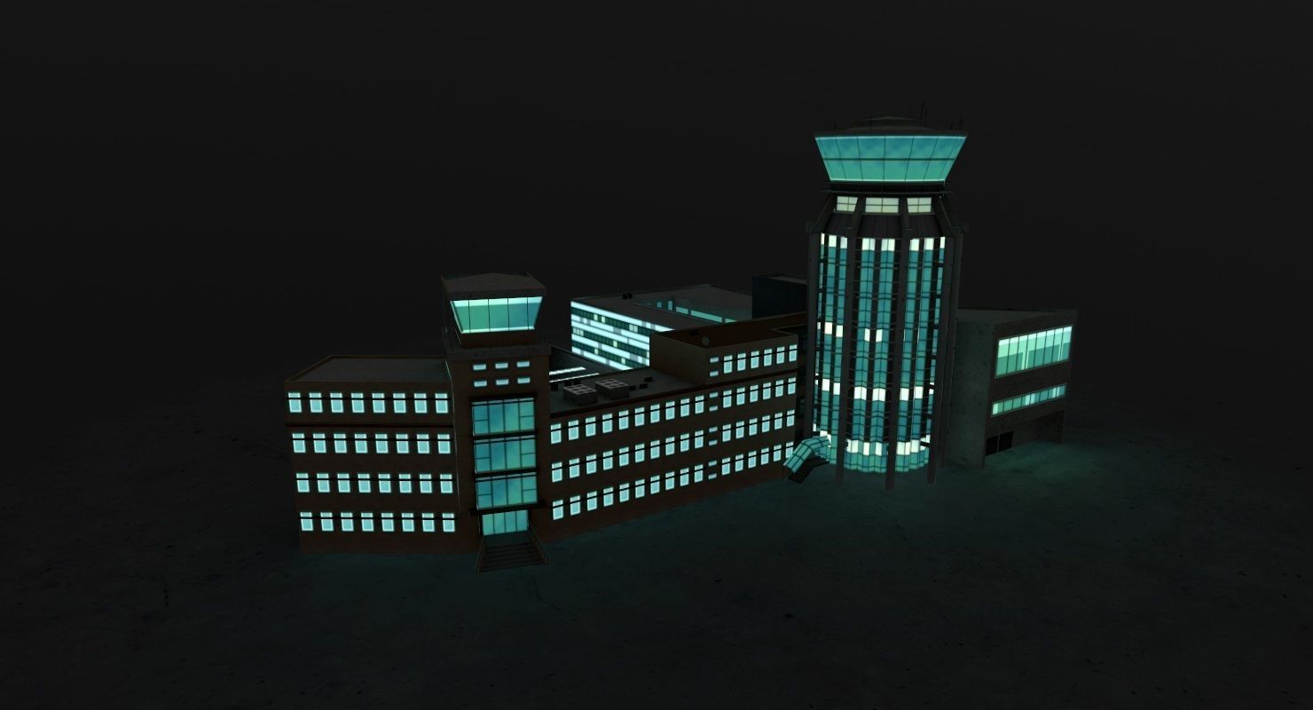 3D model LFMN Airport Control Point VR / AR / low-poly | CGTrader