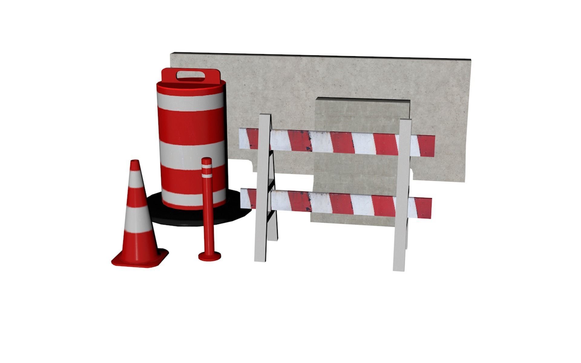 3D model Road Objects VR / AR / low-poly | CGTrader