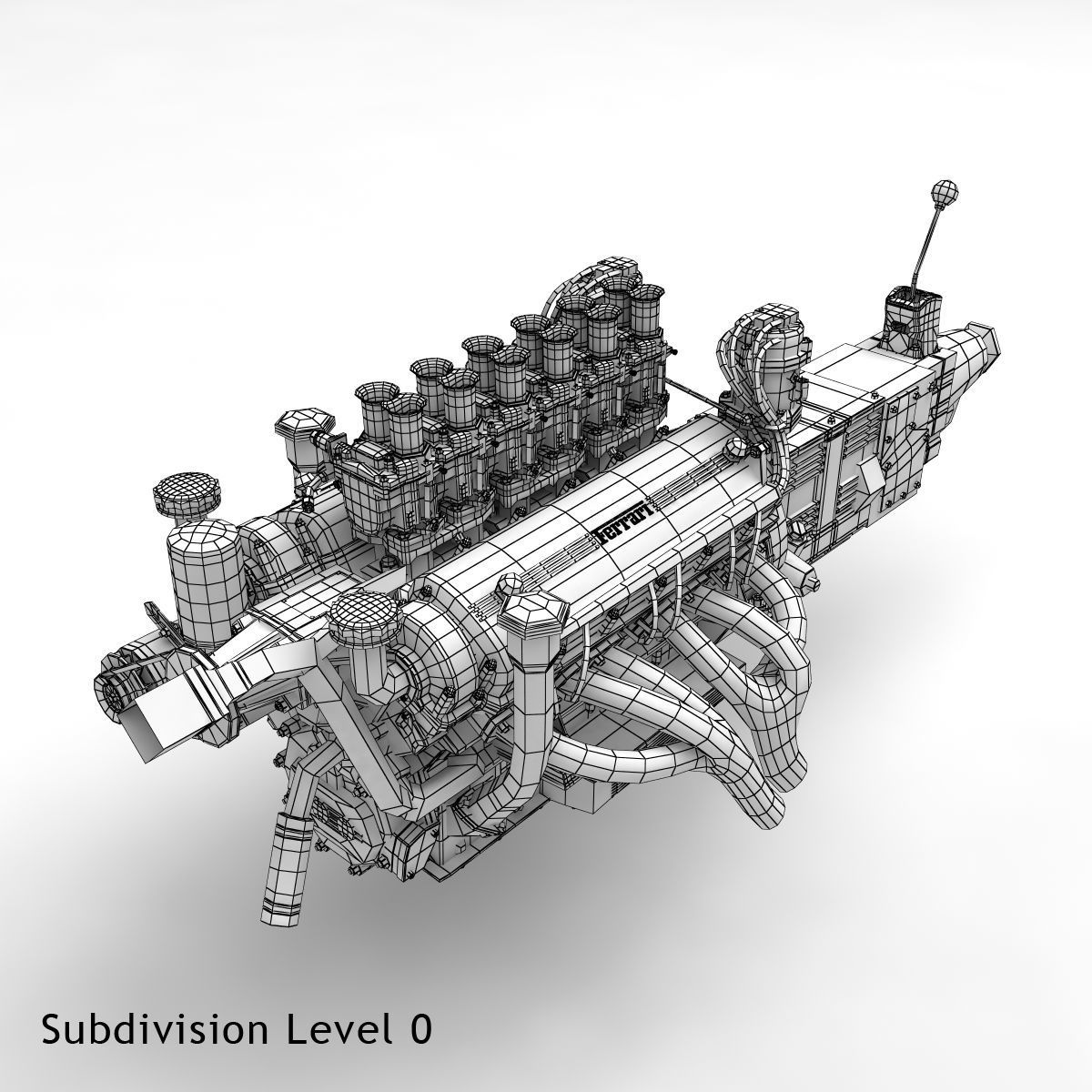 Ferrari Colombo 250 Engine - 3 liter 3D model | CGTrader