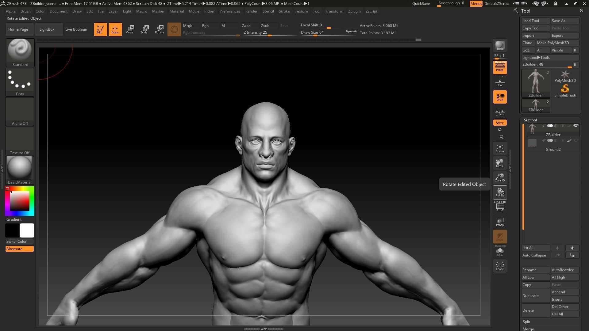 buff black male 3D model | CGTrader