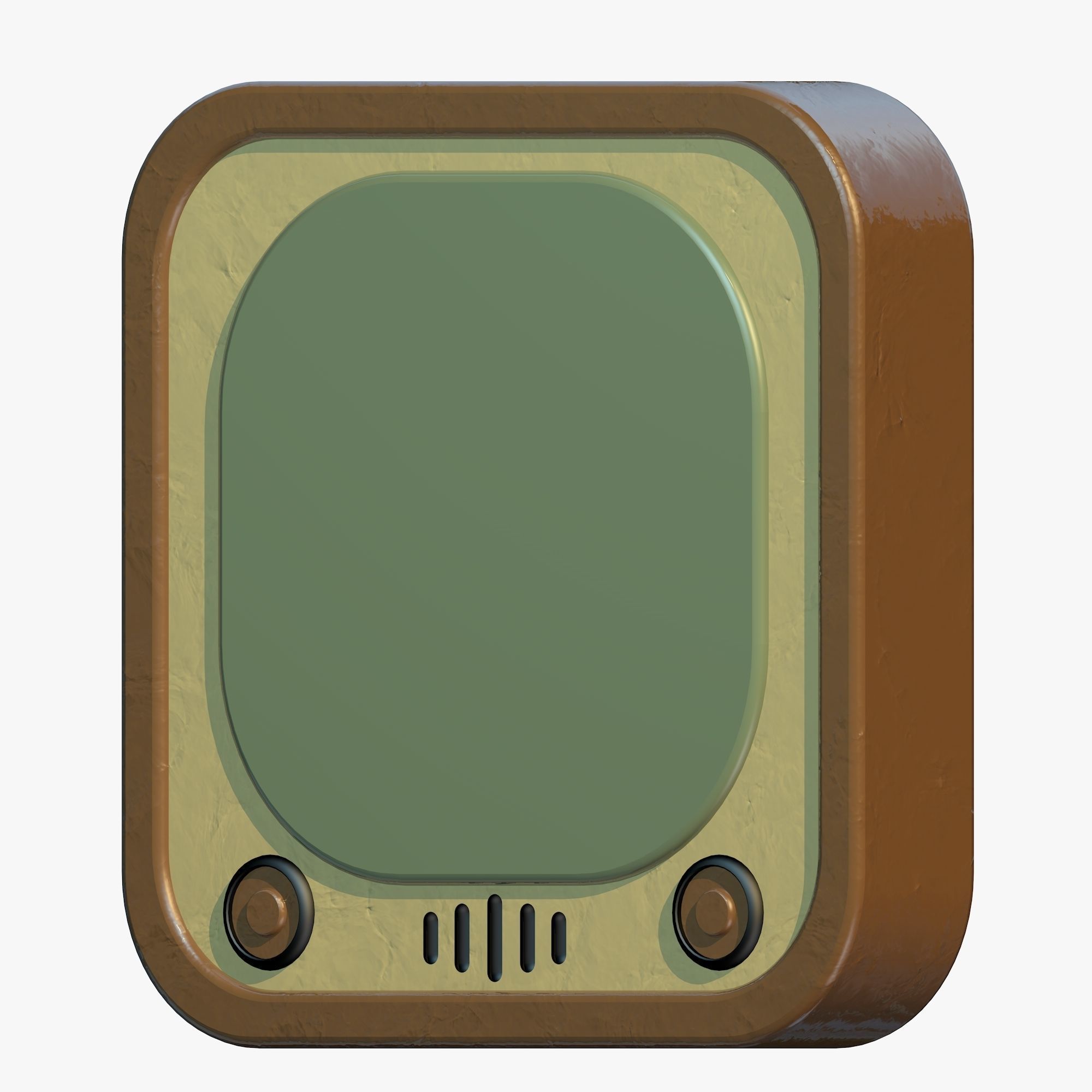 3D model Old-School TV Icon VR / AR / low-poly | CGTrader