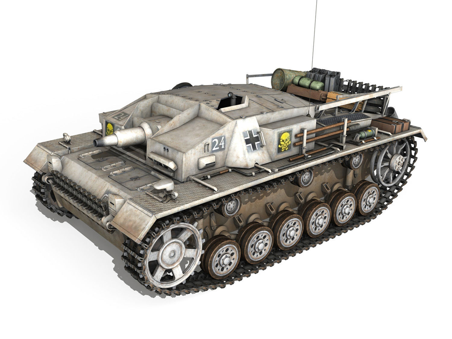 StuG III - Ausf D - StuG Abt 192 - Winter Camo 3D model | CGTrader