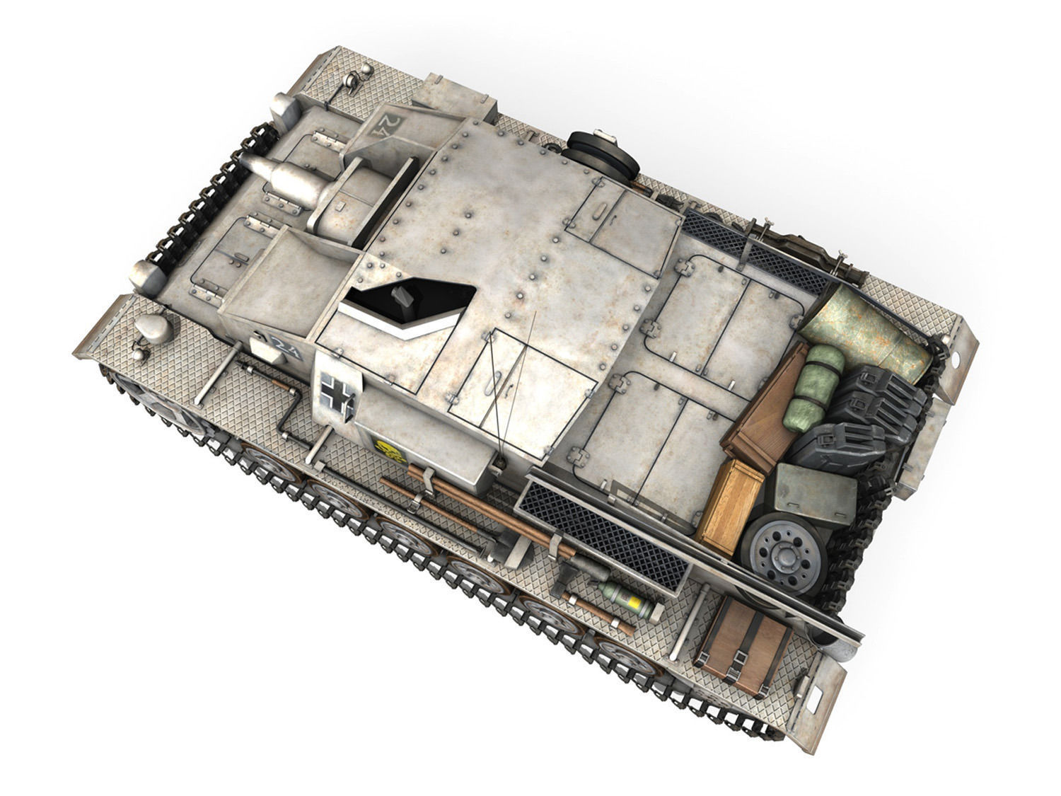 StuG III - Ausf D - StuG Abt 192 - Winter Camo 3D model | CGTrader