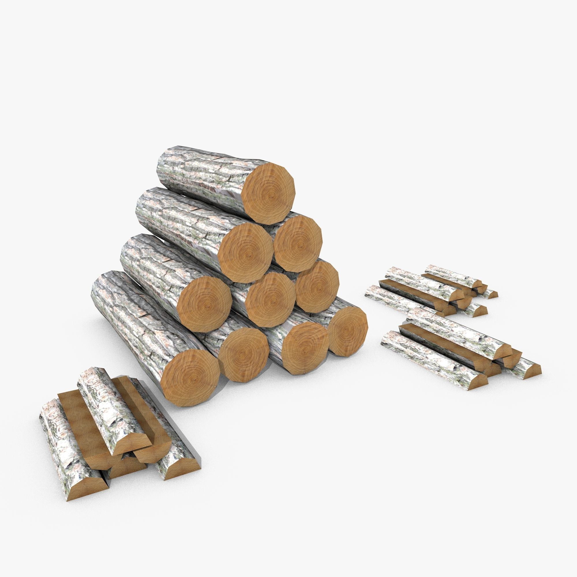 Wooden Logs 3D model | CGTrader