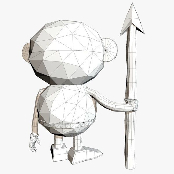 3D model Cartoon Caveman VR / AR / low-poly | CGTrader