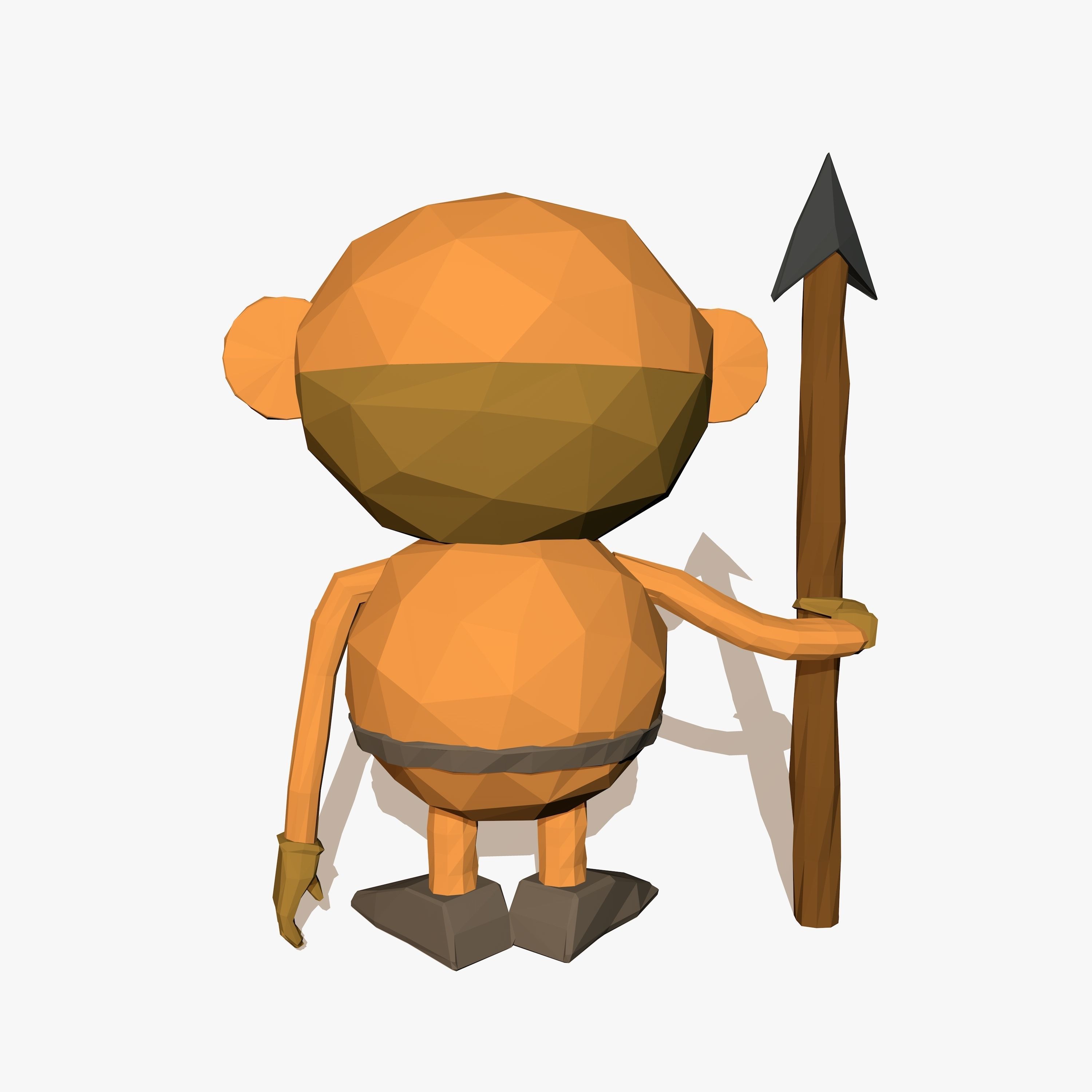 3D model Cartoon Caveman VR / AR / low-poly | CGTrader