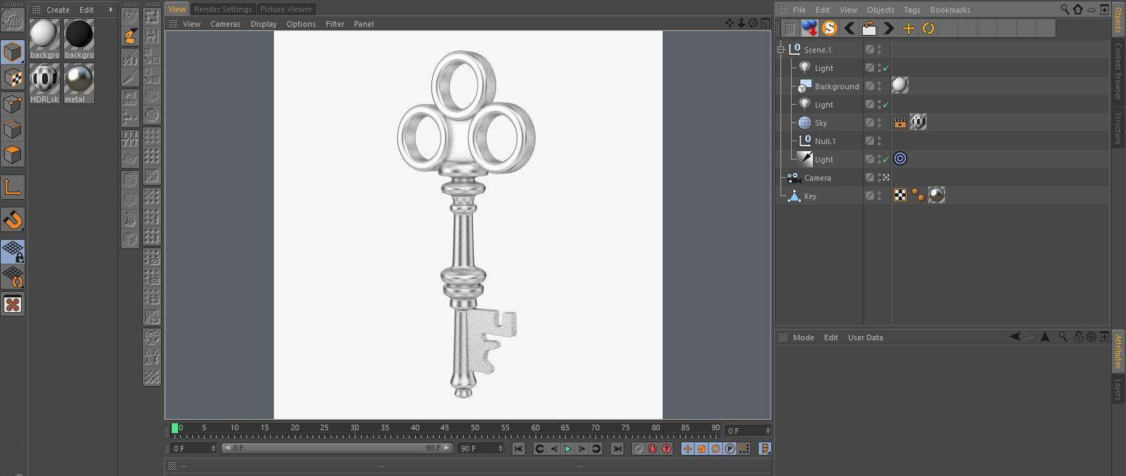 Medieval Key 3D model | CGTrader