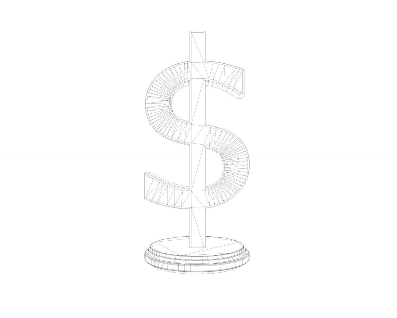 Dollar Sign 3D model | CGTrader