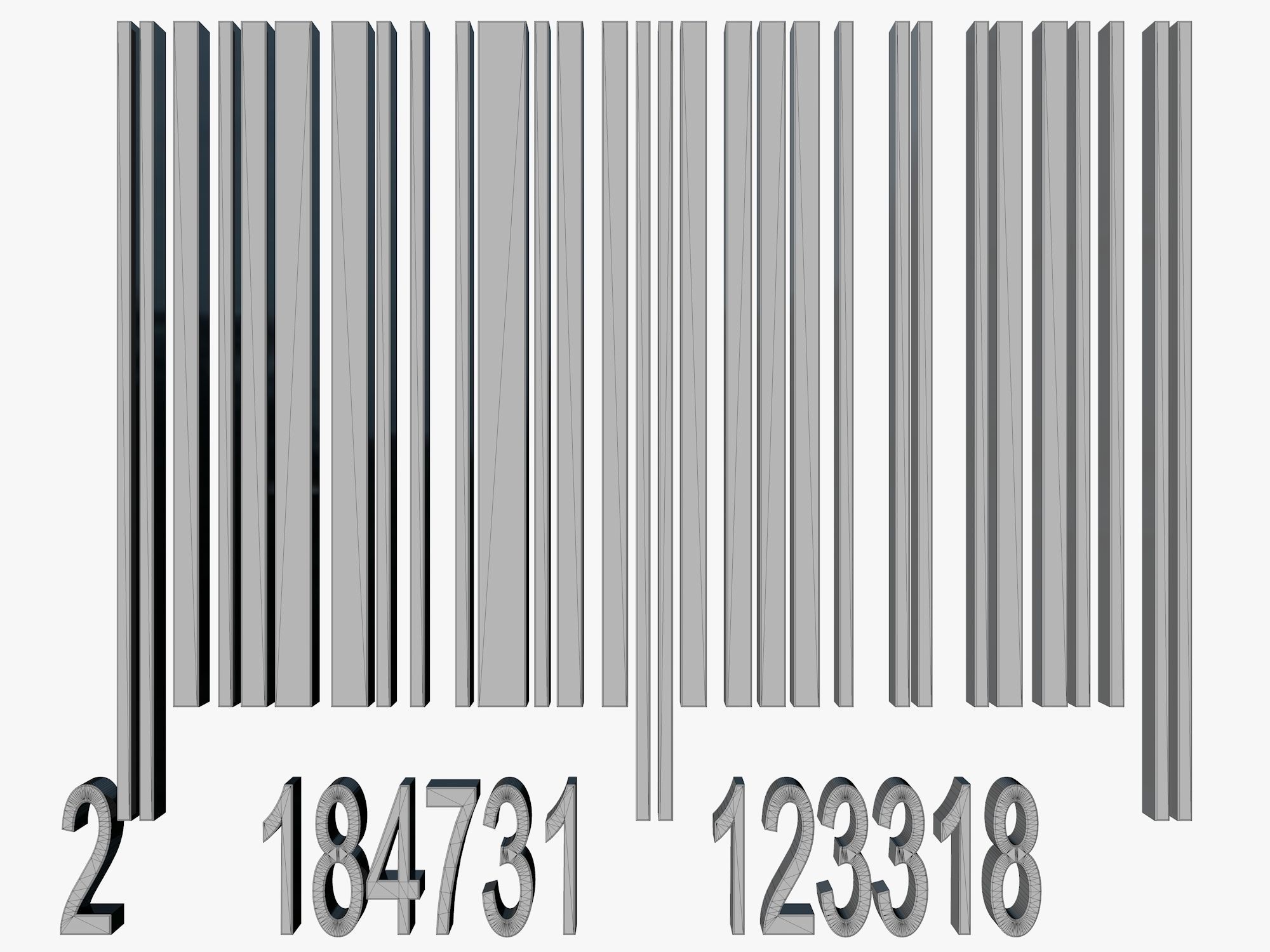 Barcode 3D model | CGTrader