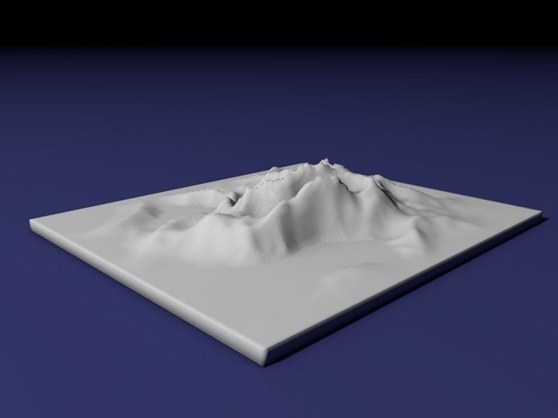 Landscape mountain free 3D model 3D printable | CGTrader