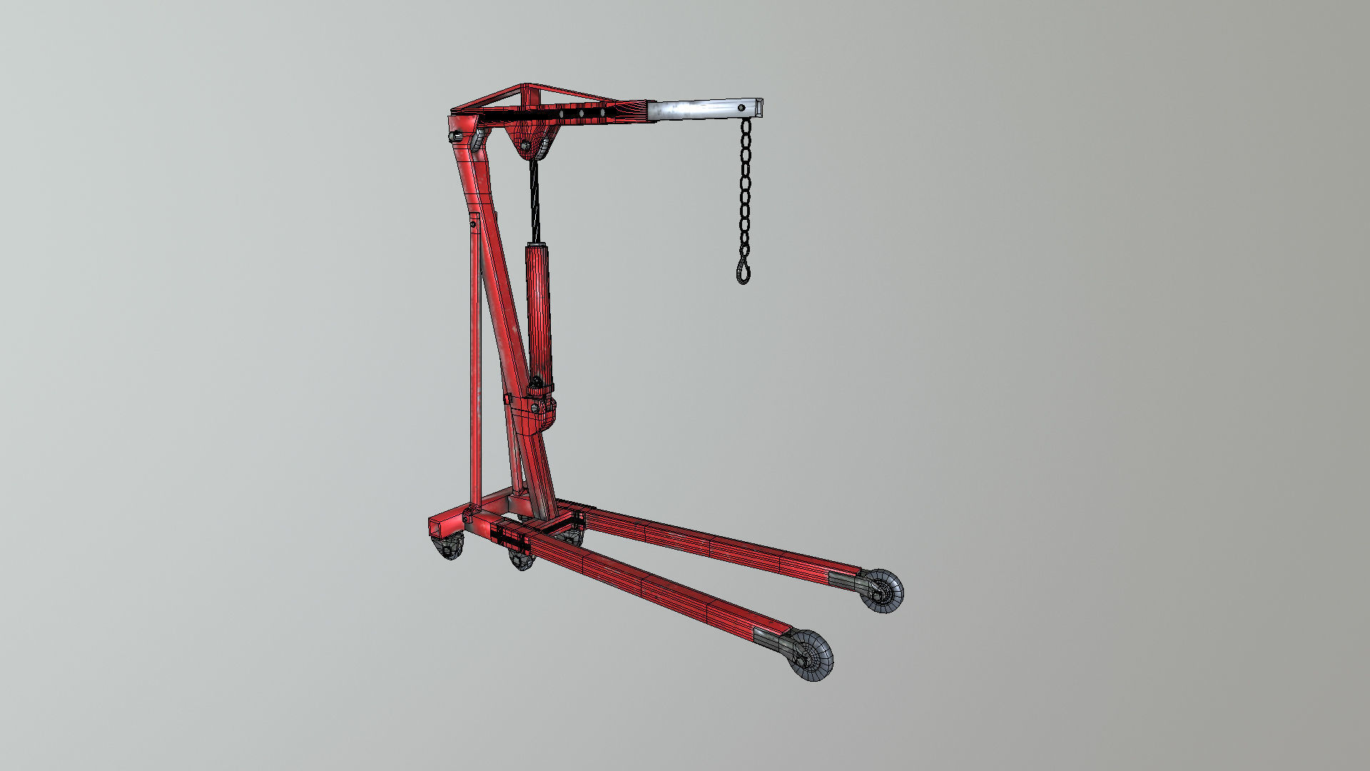 Hydraulic Engine Hoist 3D model | CGTrader