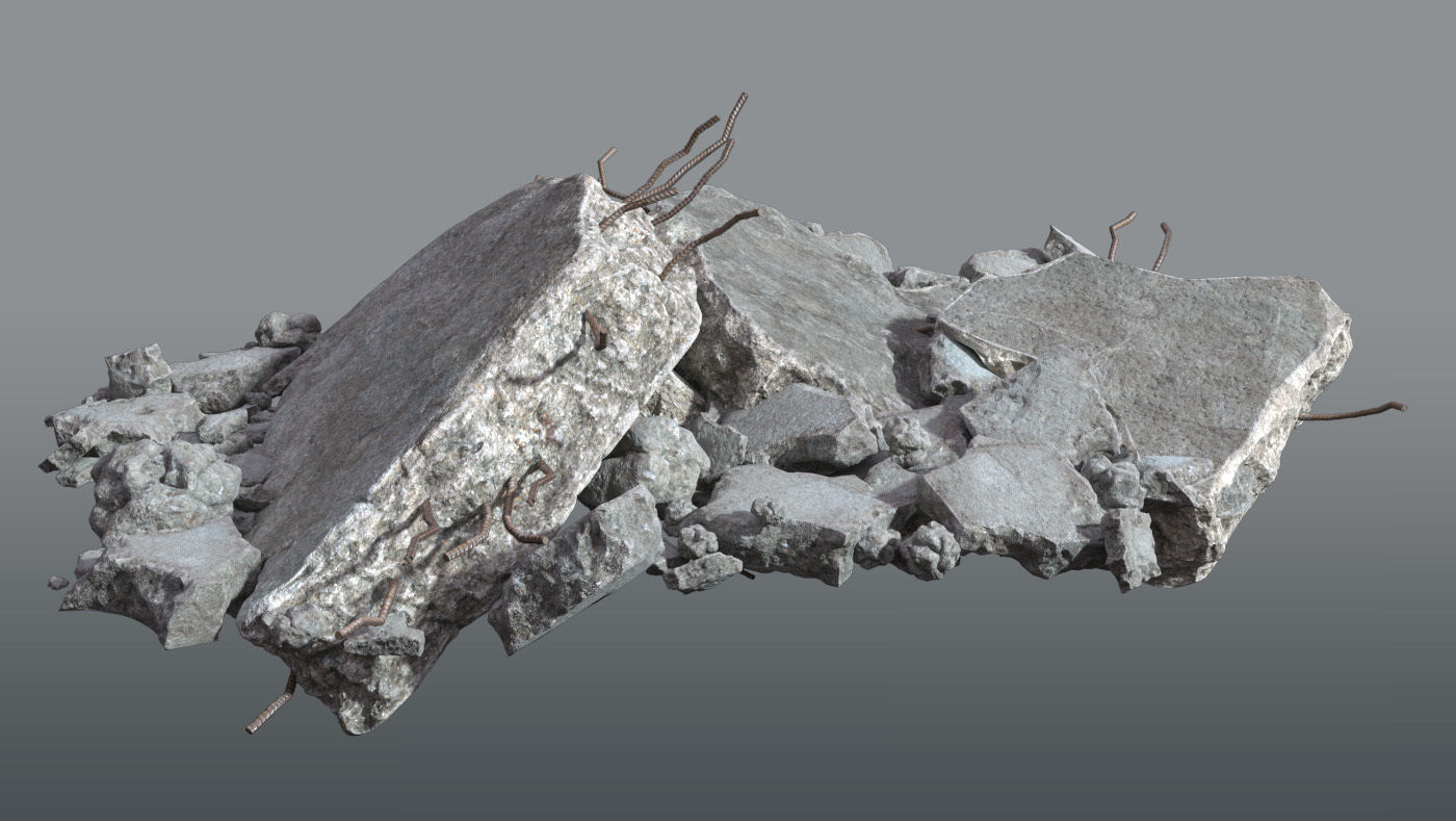 Demolished Concrete Rubble 3D model | CGTrader