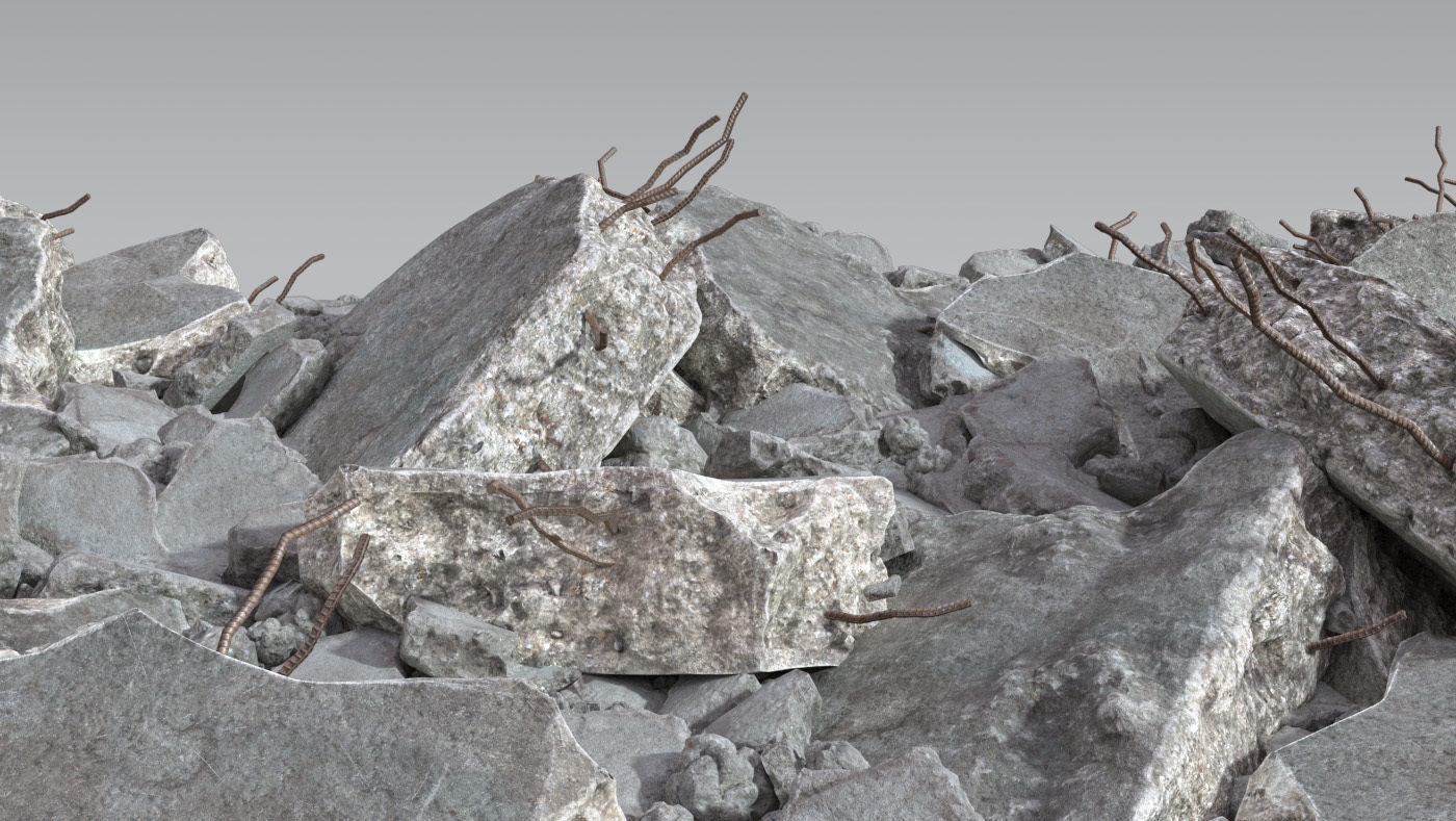 Demolished Concrete Rubble 3D model | CGTrader