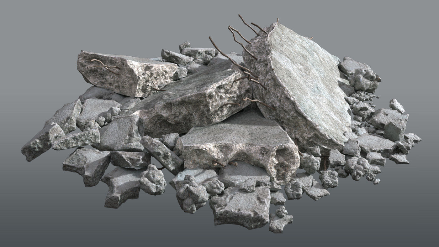 Demolished Concrete Rubble 3D model | CGTrader