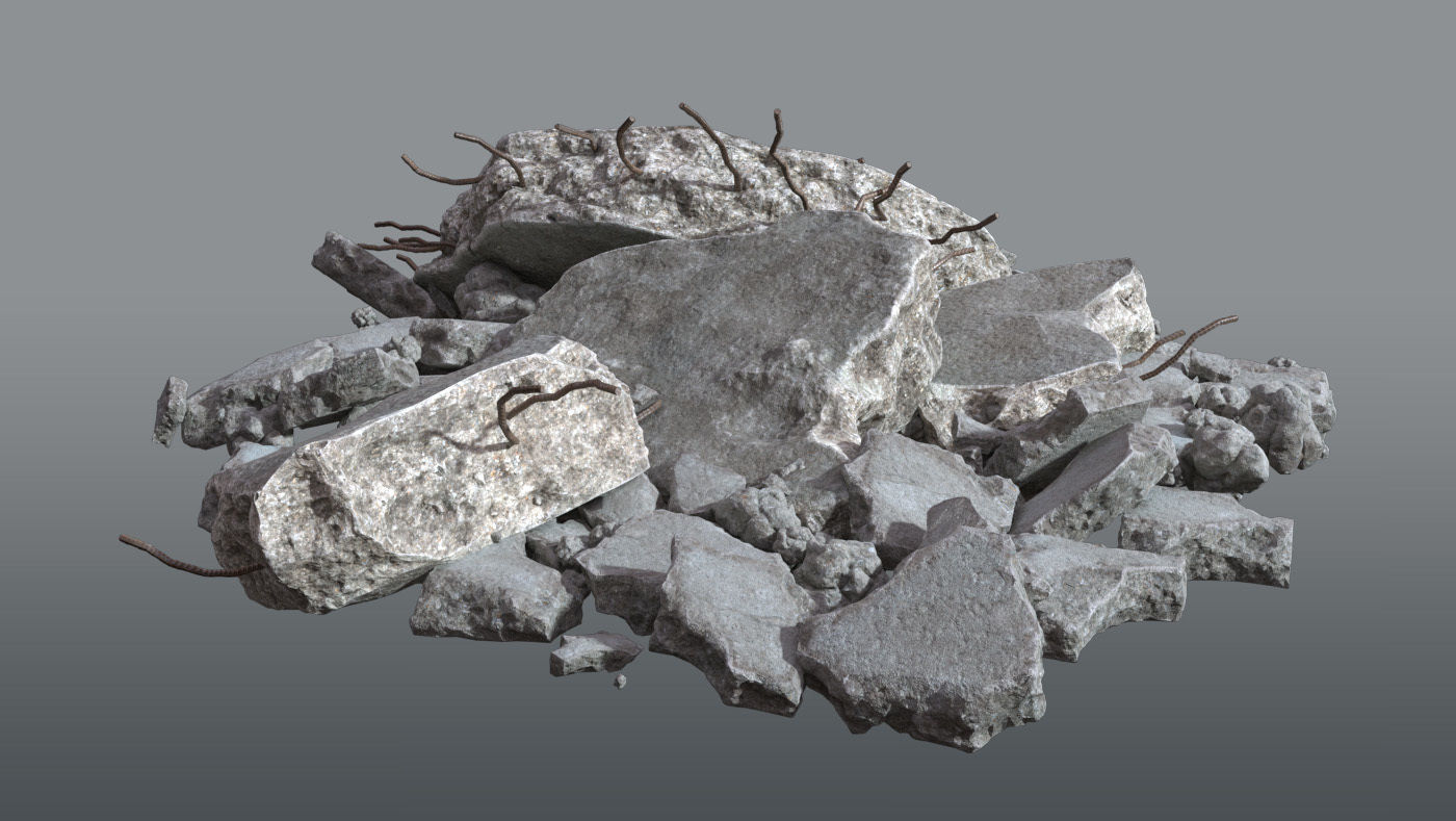 Demolished Concrete Rubble 3D model | CGTrader