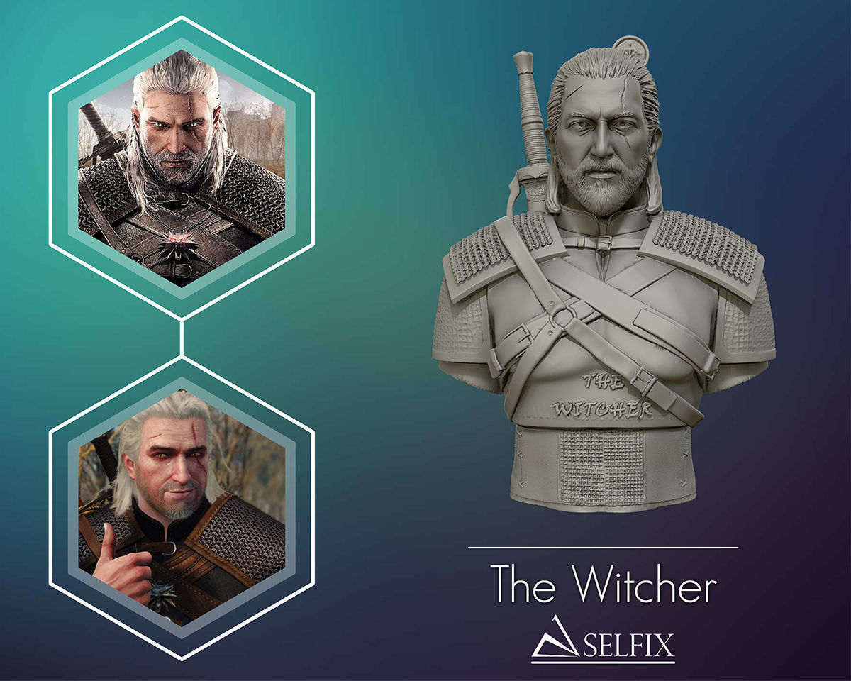 3D Sculpture of the witcher 3D model 3D printable | CGTrader