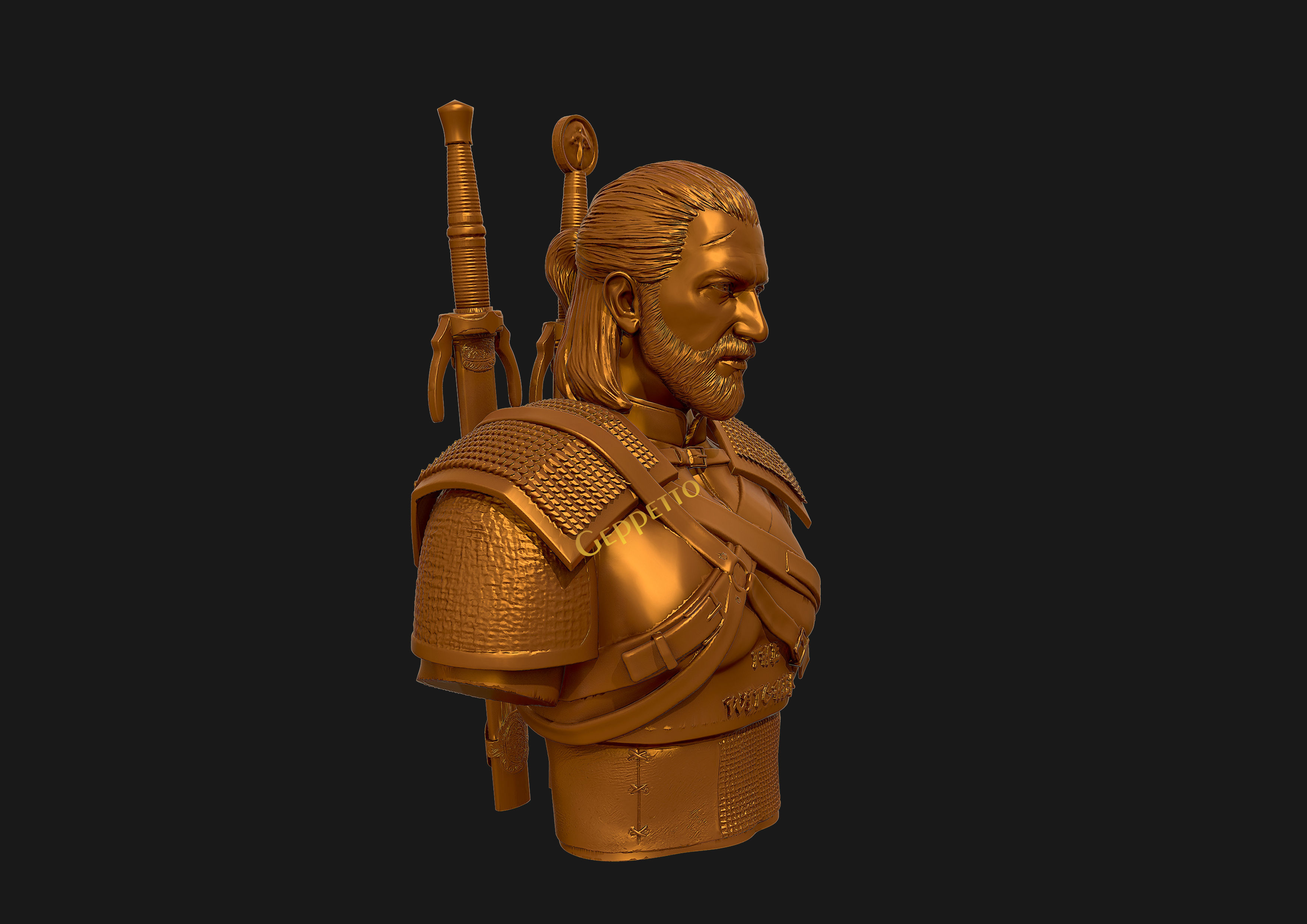 3D Sculpture of the witcher 3D model 3D printable | CGTrader