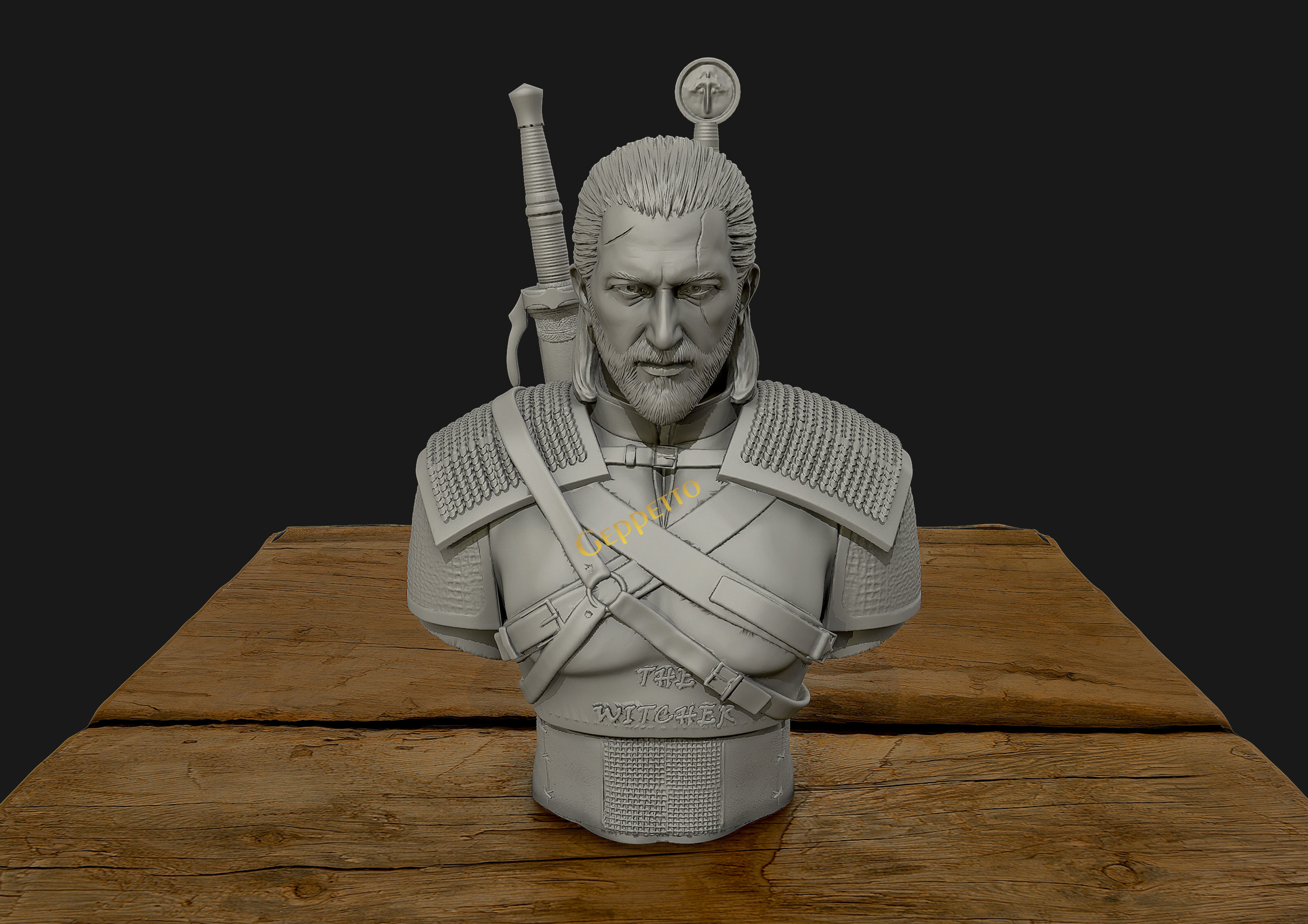 3D Sculpture of the witcher 3D model 3D printable | CGTrader