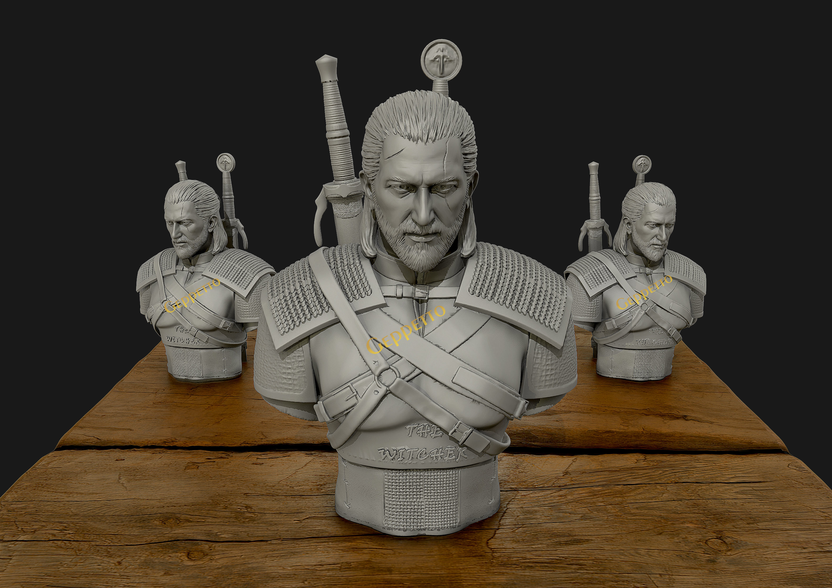 3D Sculpture of the witcher 3D model 3D printable | CGTrader