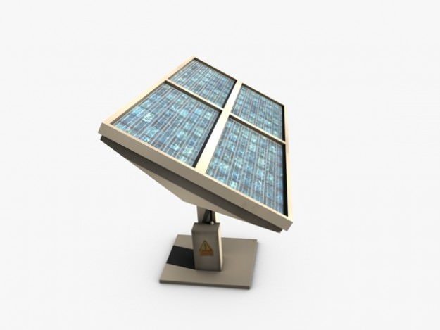 Solar panel 3D Model MAX OBJ 3DS FBX C4D MA MB | CGTrader.com