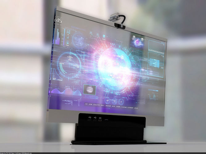 Glass Monitor 3d Model Max