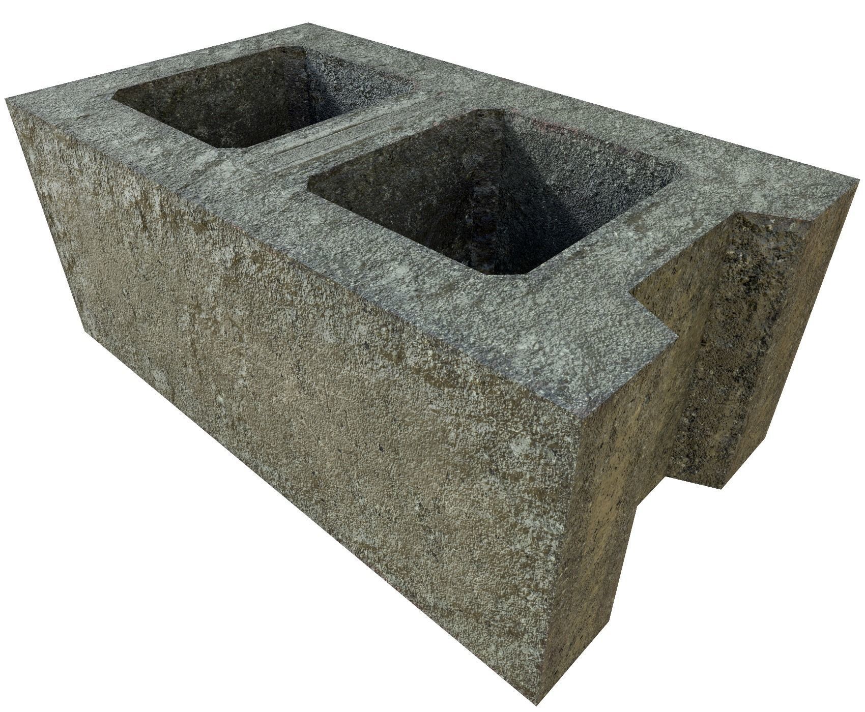 3D model Cinder Block rusty - PBR VR / AR / low-poly | CGTrader