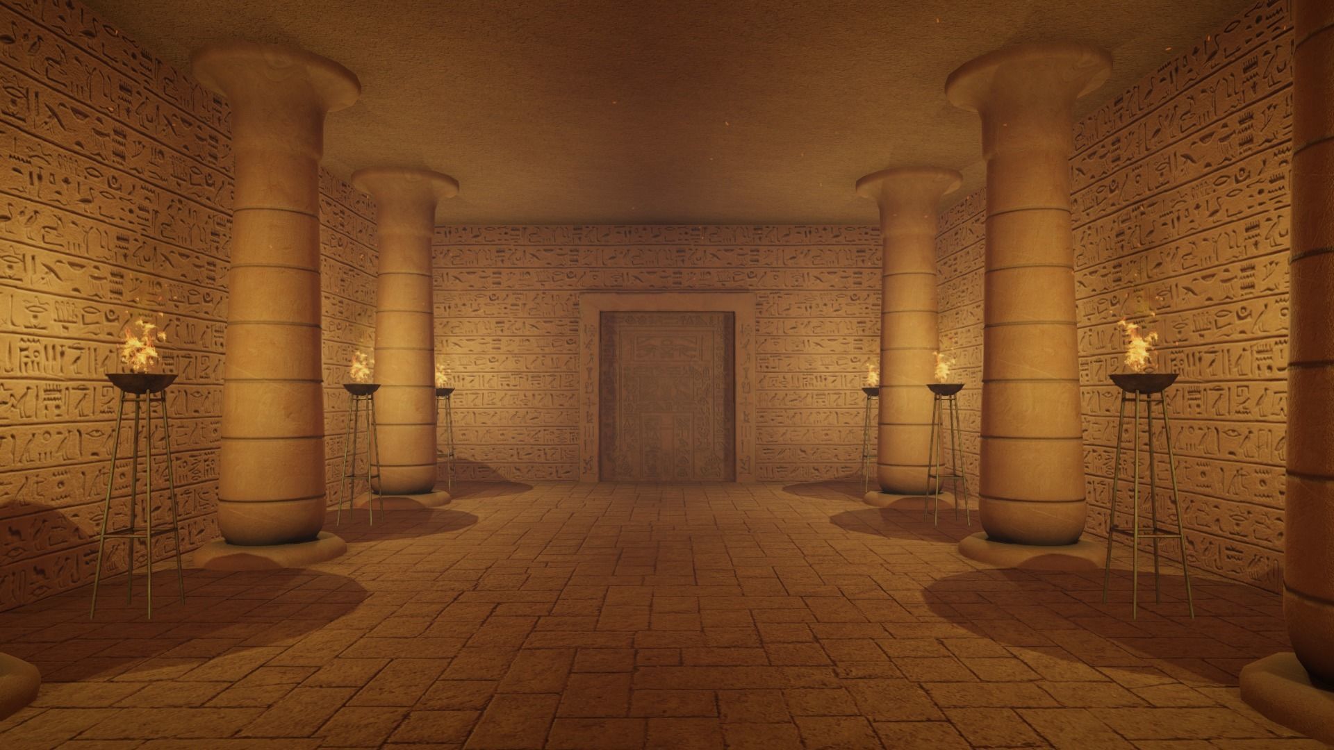 3D model Egyptian Tombs with Pyramid VR / AR / low-poly | CGTrader